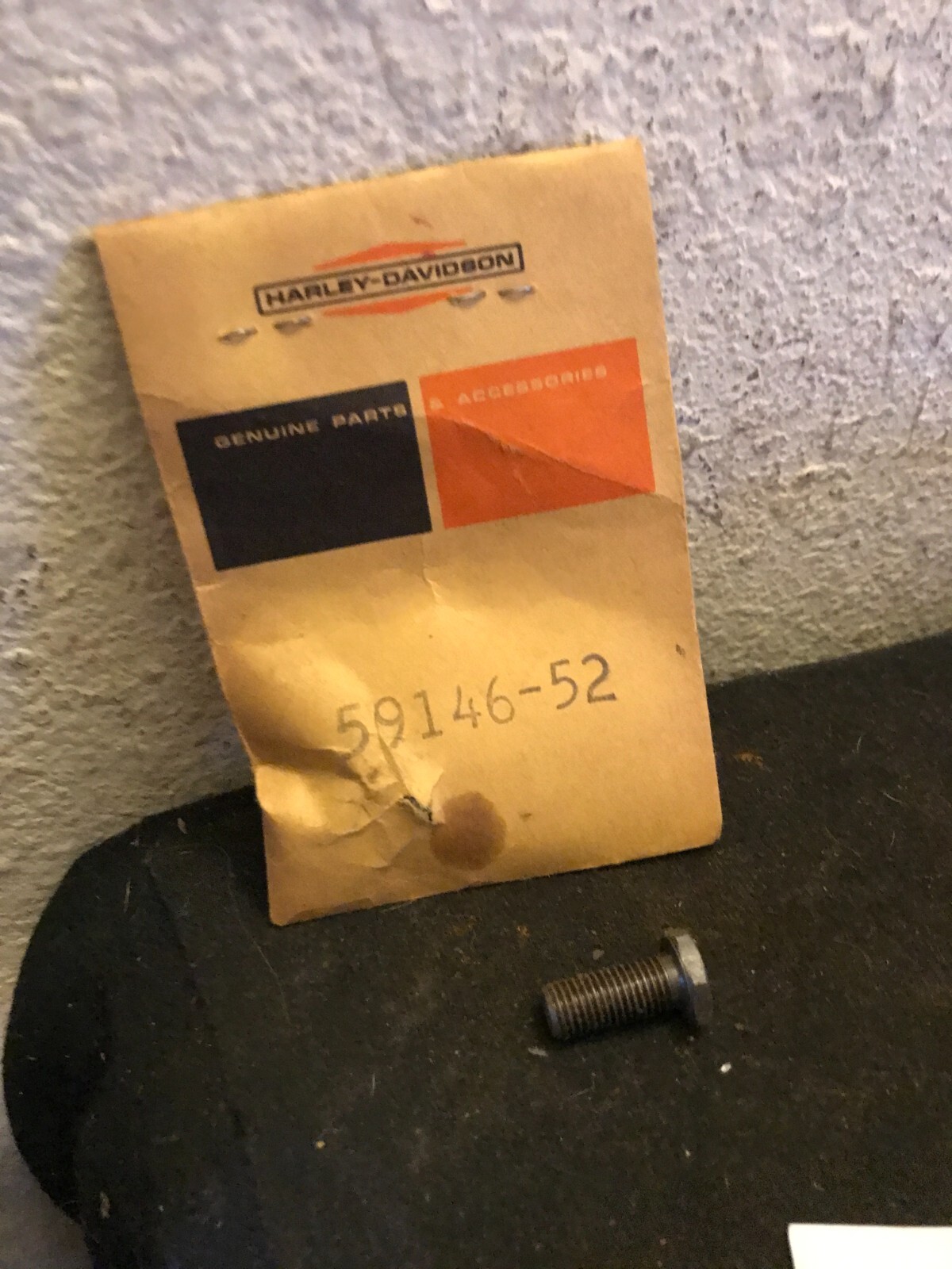 harley antique NOS iron head sportster kickstart block off plug bolt k ...