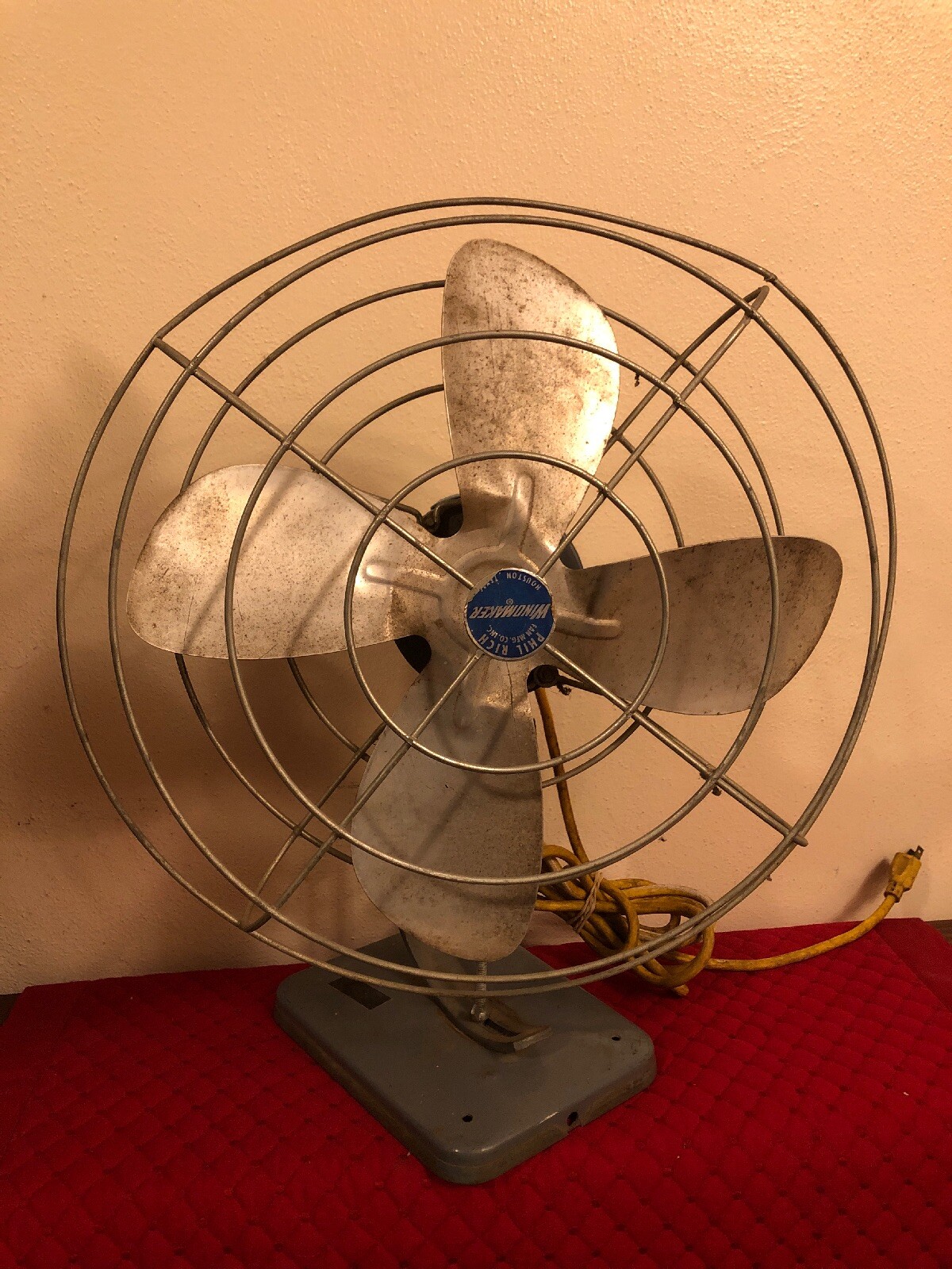 Vintage PHIL RICH Mfg. Co. WINDMAKER Metal Fan! Tested - Works! Made in ...