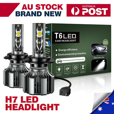 H7 LED Headlight Bulb Kit Globes High Low Beam Lamp For HOLDEN CALAIS ...