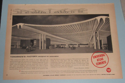 Vintage 50s Magazine Print Ad Universal Atlas Cement Company 1957 ...