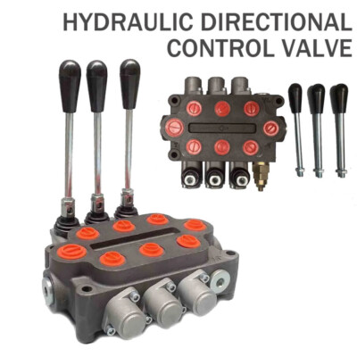 3 Spool Hydraulic Directional Control Valve Tractor Loader Double ...