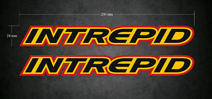 INTREPID Stickers - Decals 2 x 200mm x 24mm - Karting - Printed ...
