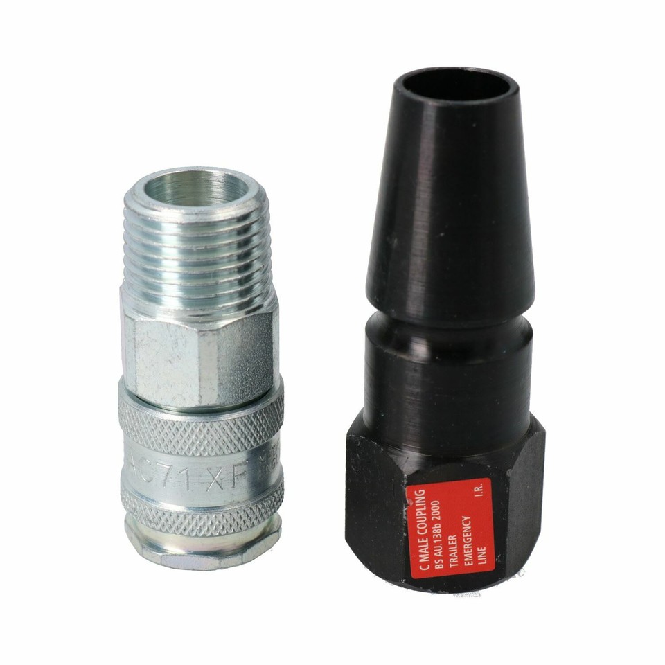 HGV Red Line C Coupling to Euro Coupler Fitting 1/2" BSP Air Hose ...
