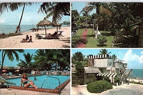 Postcard MOTEL SCENE Key Biscayne Florida FL j/8 AI7128 | eBay