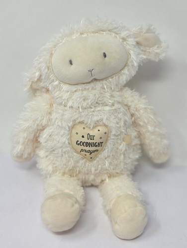 Demdaco Goodnight Prayer Lamb Plush Stuffed Animal Fuzzy Soft Bedtime ...