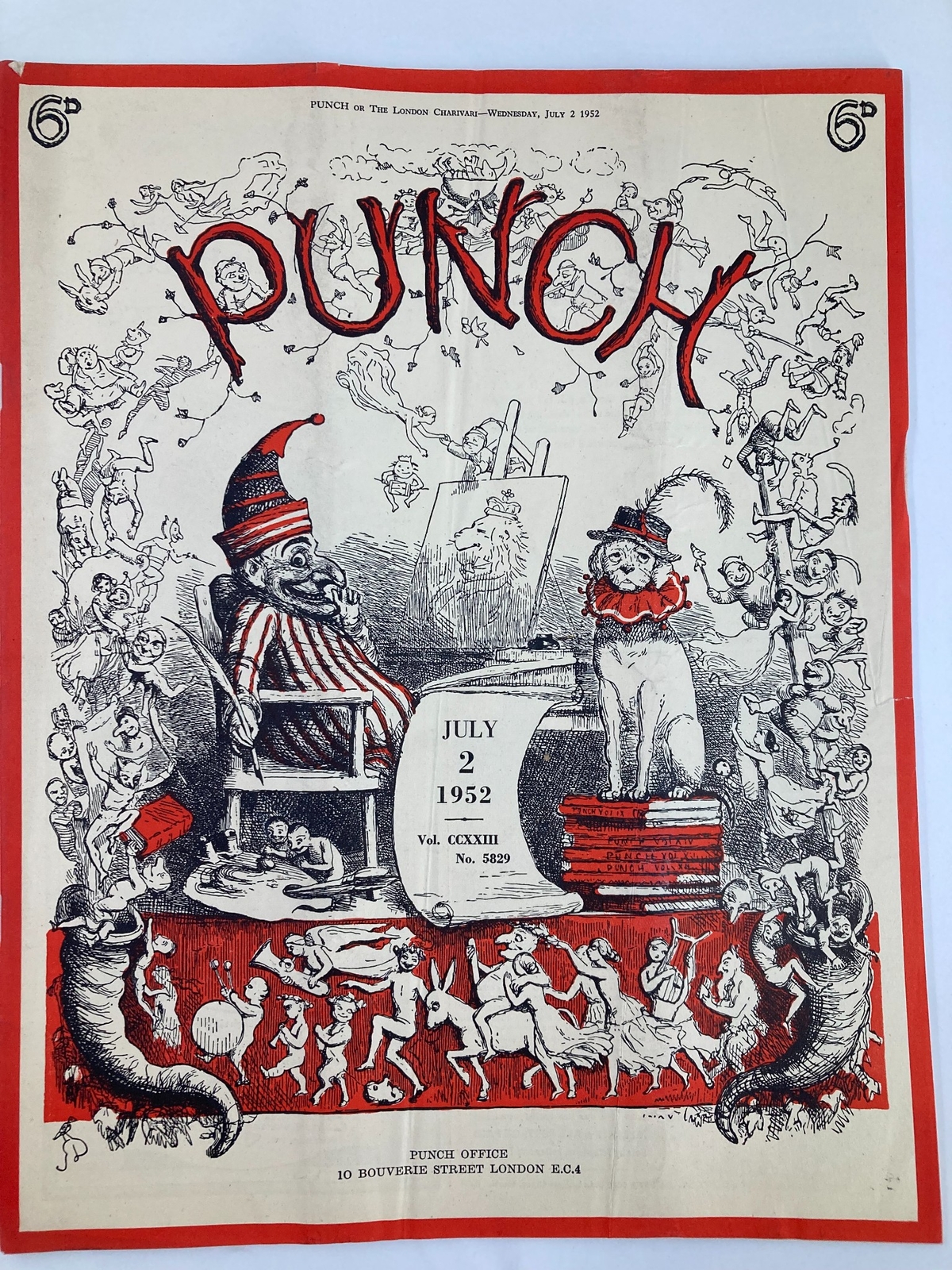 VTG Punch Magazine July 2 1952 #5829 Vol 223 WWII Cartoon & Humour | eBay
