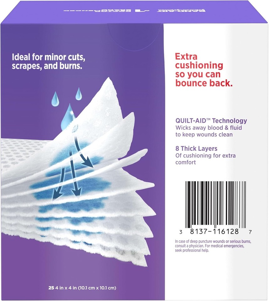 Brand Absorbent Cushion Care Sterile Square Gauze Pads for First Aid ...