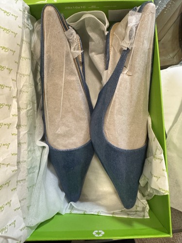 Sam Edelman Nova Blue Patent Leather Denim Pump US Women's 7 EUR 37 UK ...