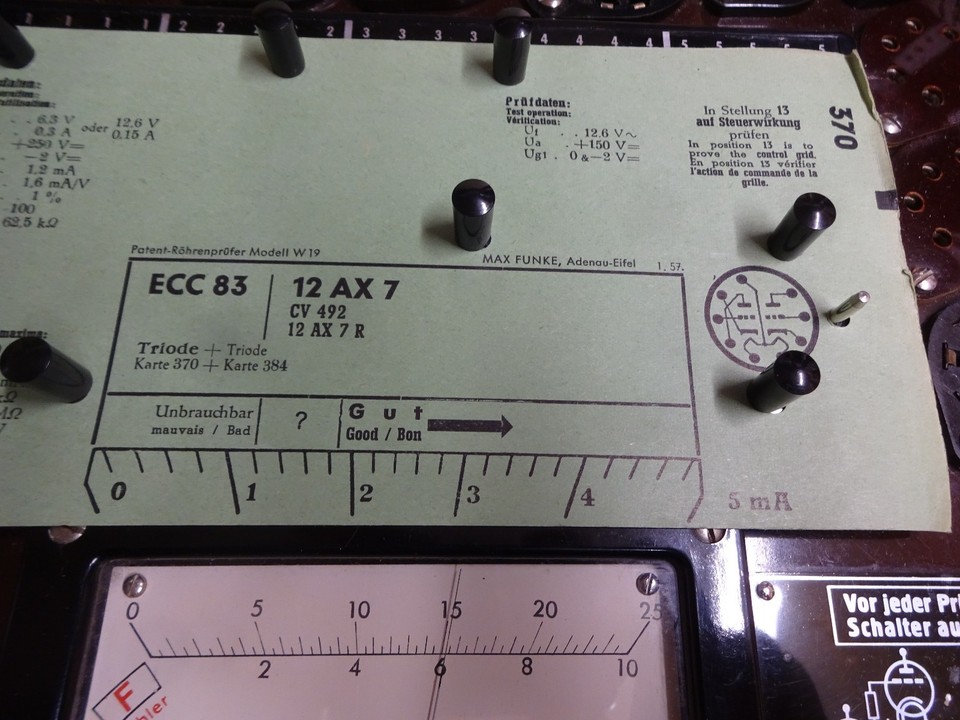 4x Telefunken ECC83 -Ribbed Plates-Tested | eBay UK