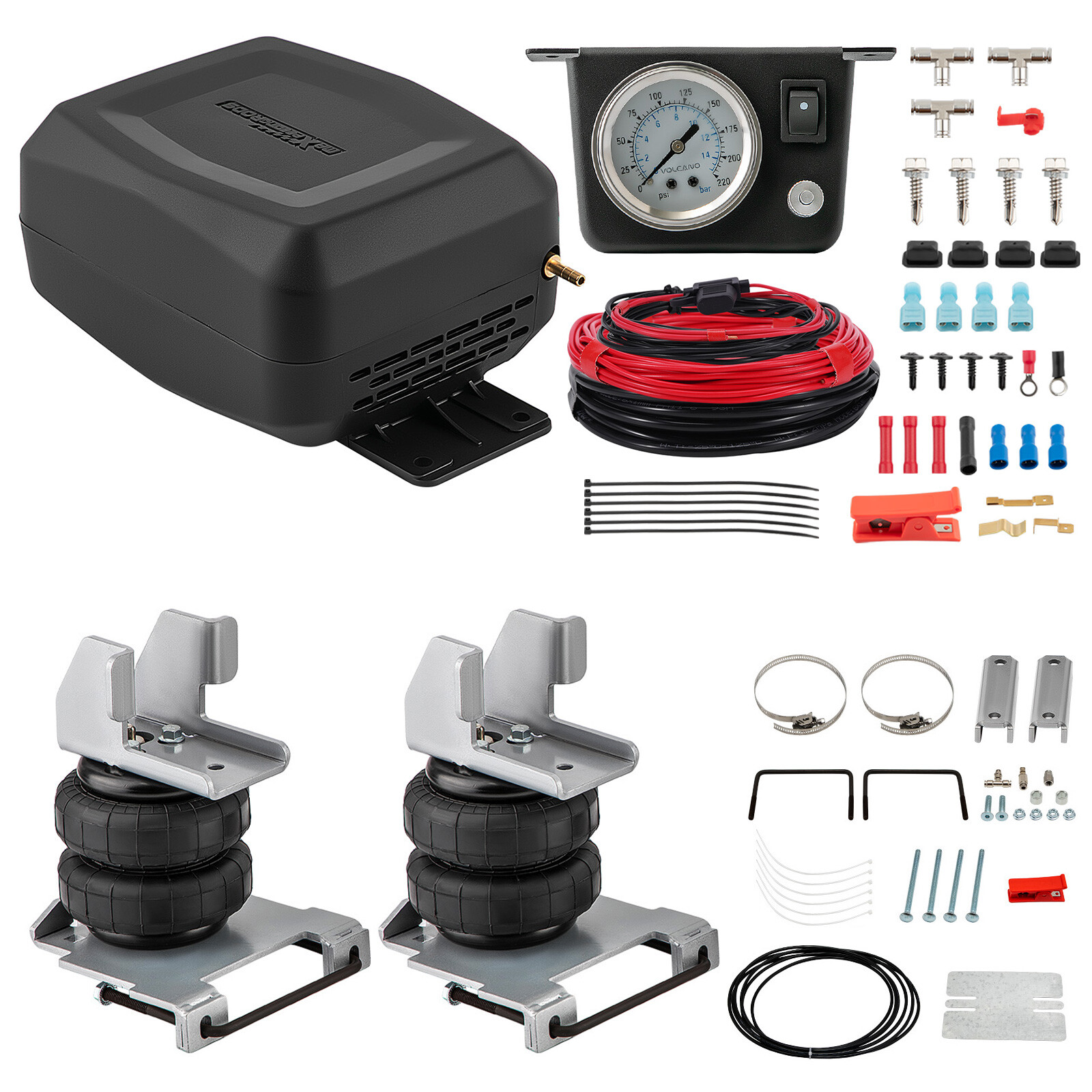 Air Suspension Kit+ Air Shock Compressor for Chevy Silverado 1500 2007 ...