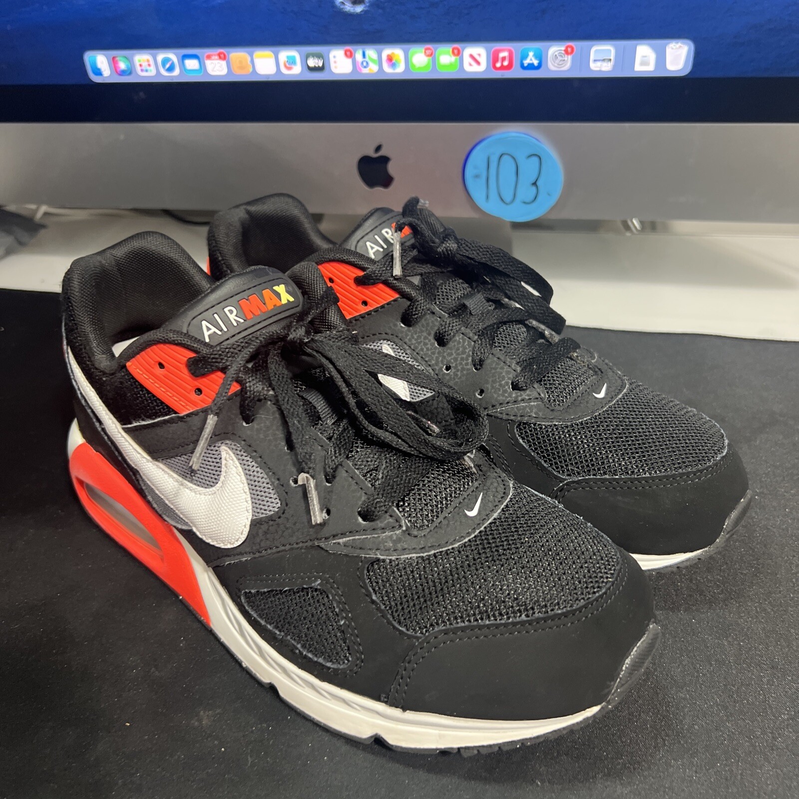 Nike Air Max IVO Black Infrared Shoes Men's Size 8.5 US 580518-016 | eBay