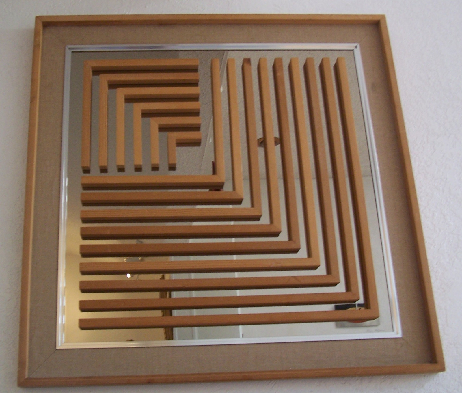 Beautiful Rare Large 1973 Greg Copeland Mirror Op Art 1970's Mid ...