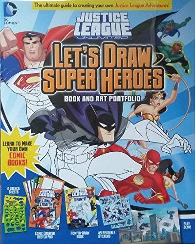 Justice League Unlimited Let's Draw Super Heroes Book and Art Portfolio ...