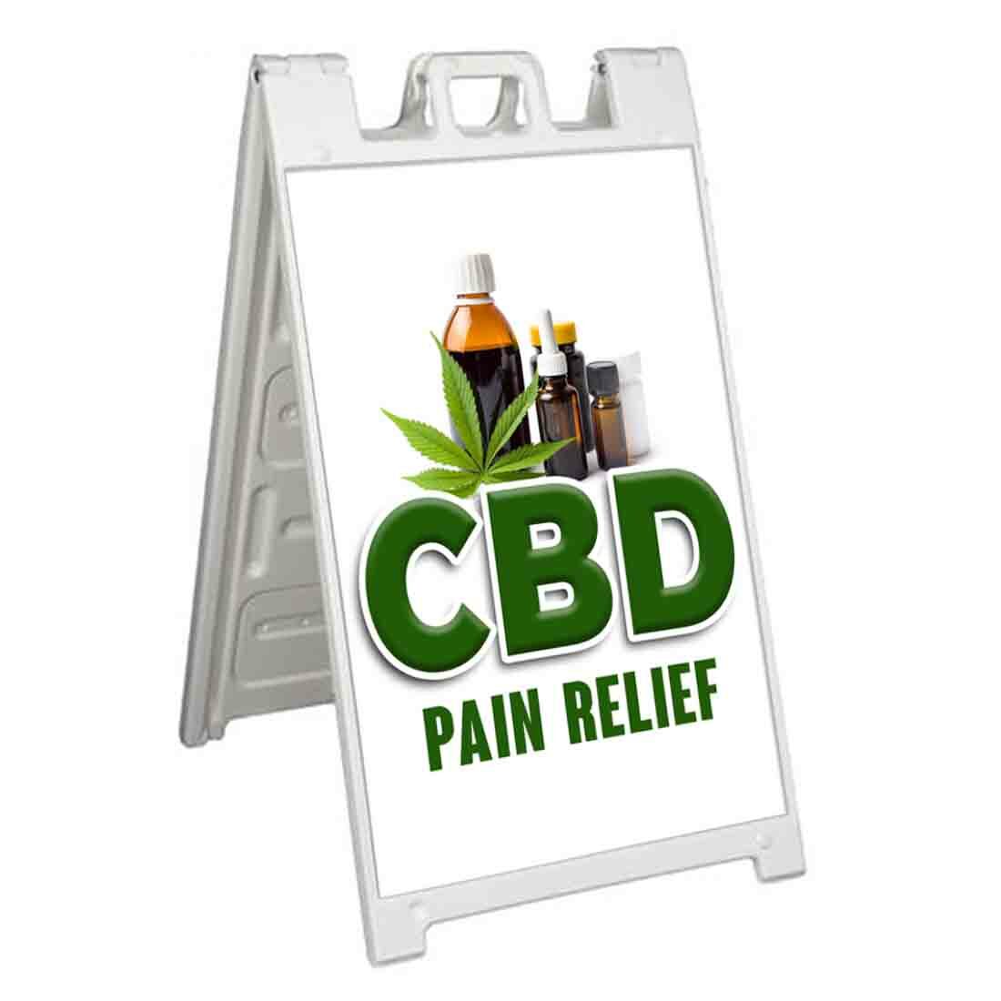 CBD OIL PAIN RELIEF Signicade 24x36 Aframe Sidewalk Sign Banner Decal ...