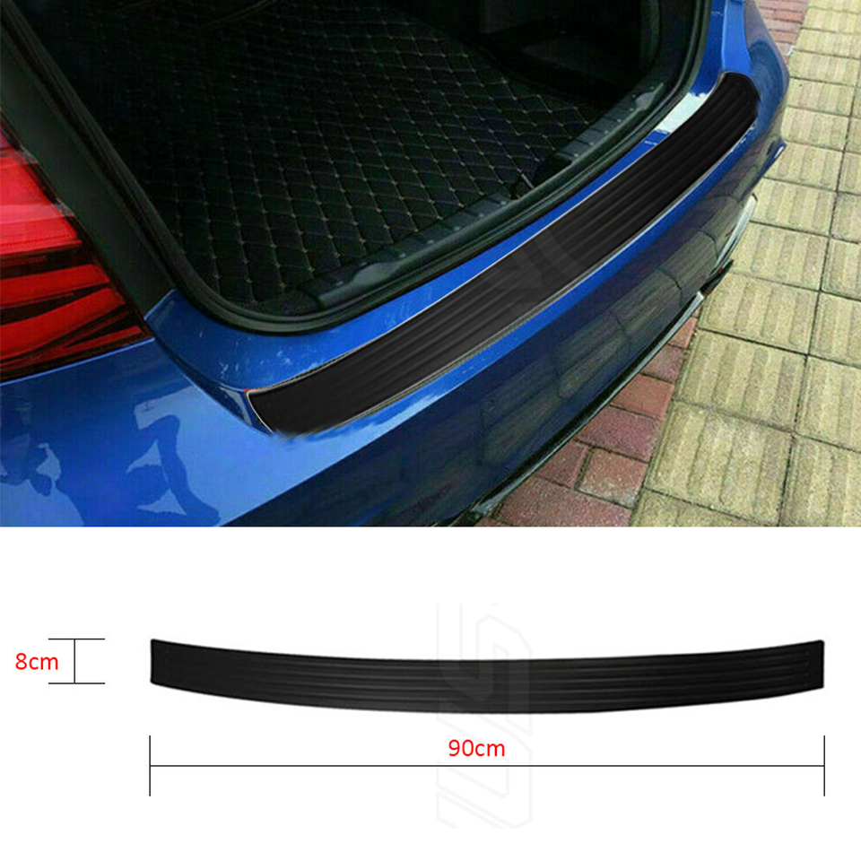 Rubber Rear Bumper Protector Trim Strip Car Trunk Sill Guard Scratch ...