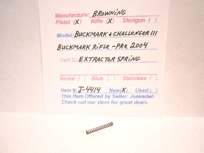 BROWNING BUCKMARK/CHALLENGER III (EXTRACTER SPRING-PRE 2004 ) (ITEM # J ...