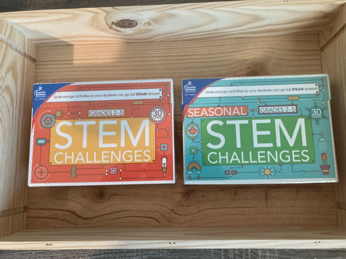 Lot of 2 Carson Dellosa STEM Challenges Learning Card Bundle Grade 2-5 ...