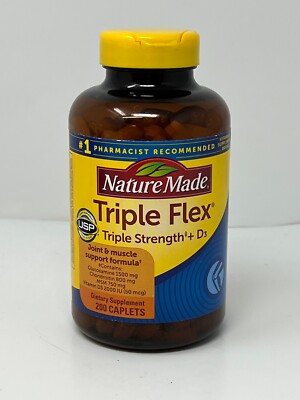 Nature Made Triple Flex Triple Strength + D3 - 200 Caplets - Exp 03/26 ...