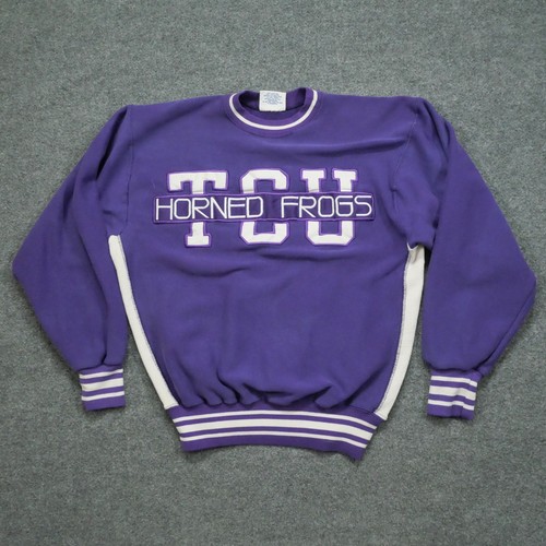 Vintage TCU Horned Frogs Sweatshirt Adult XL Purple Texas Christian ...