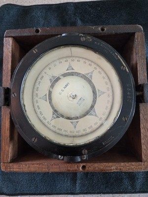 ES Ritchie & Sons Boston Antique U.S. Navy Ships Compass 6 Inches Wide ...
