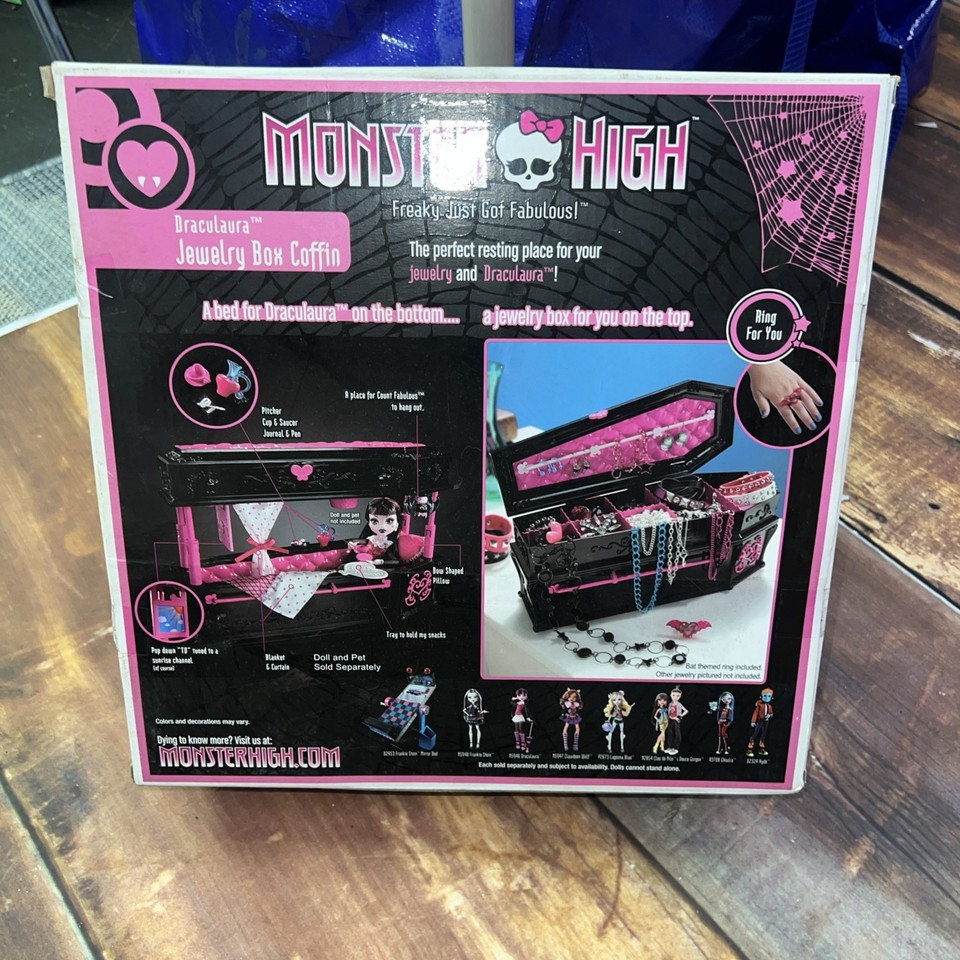 Monster High Draculaura Coffin Jewelry Box Fashion Doll Girl Toy ...