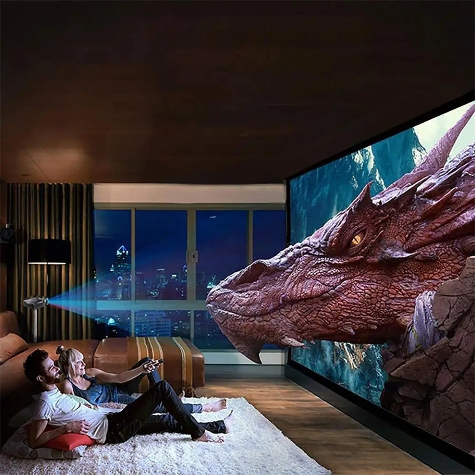 Anti-Light Metal Projector Screen High Brightness 16:9 3D HD 4K Movies ...