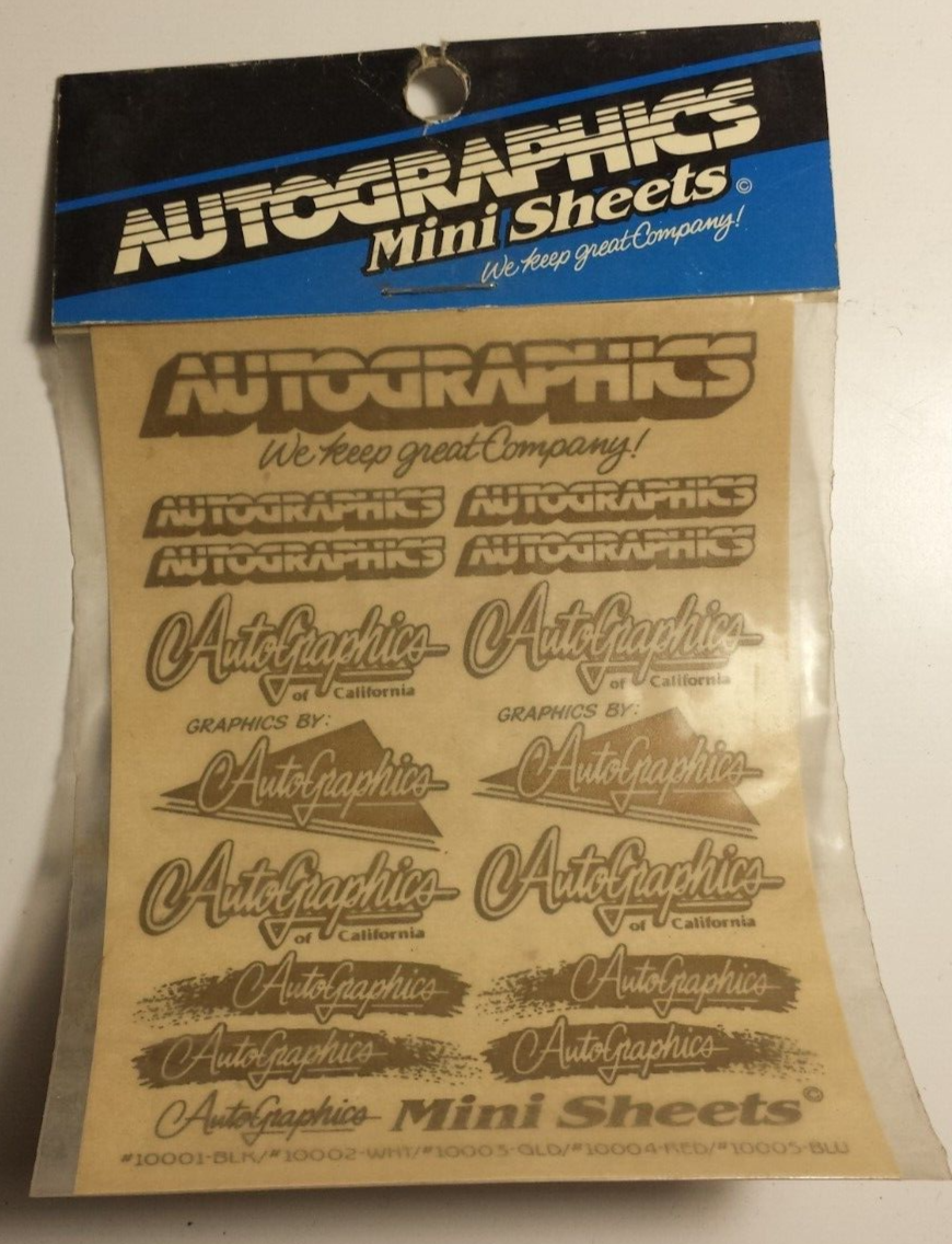 AutoGraphics RC Car Racing Body Decal MINI SHEET #10003 GOLD - New Old ...