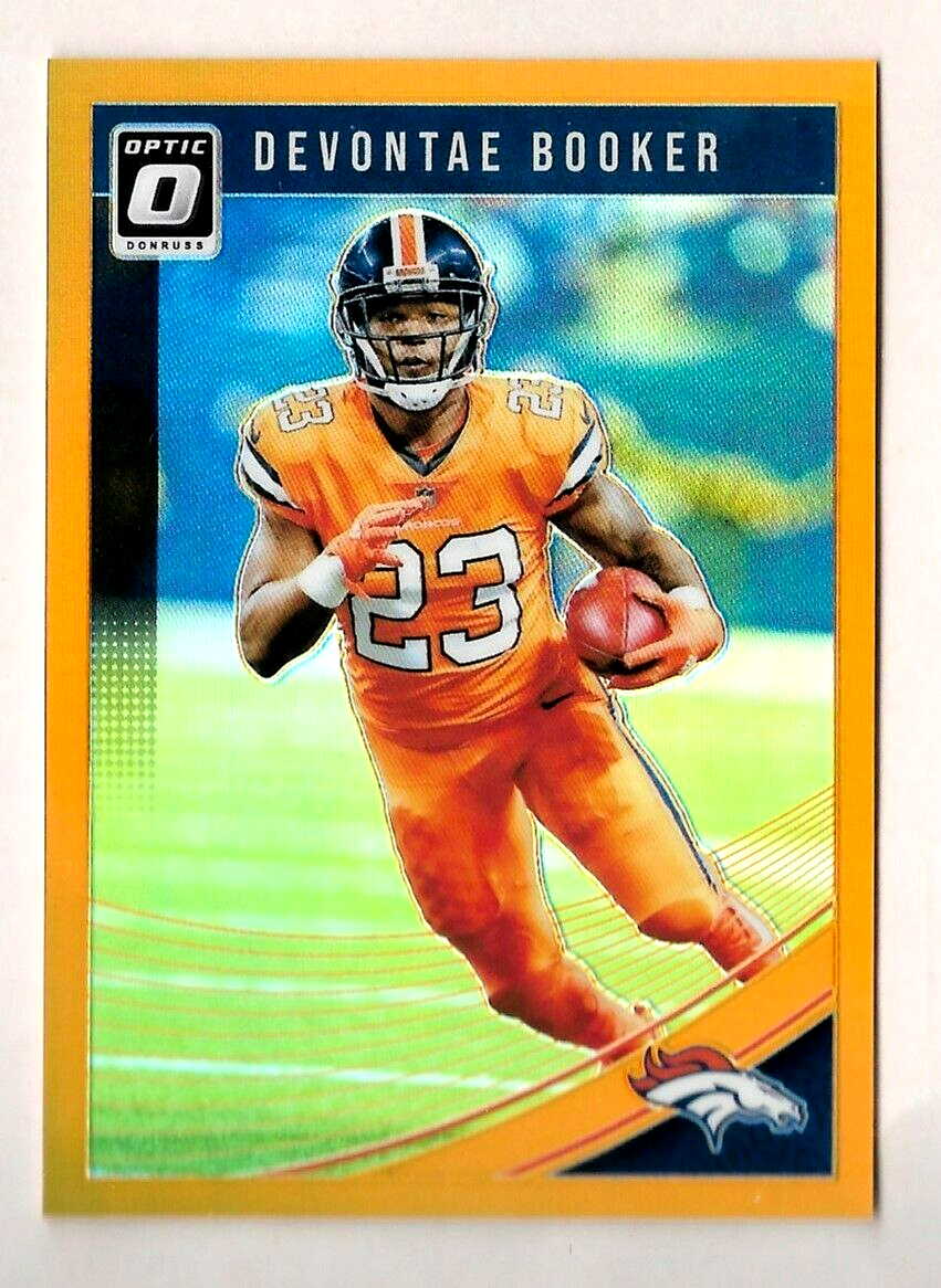 DEVONTAE BOOKER 2018 DONRUSS OPTIC FOOTBALL SP ORANGE PRIZM INSERT #33 170/199 | eBay
