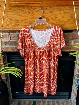 a.n.a Brand Orange Super Soft Top Women's Plus Size 1X | eBay