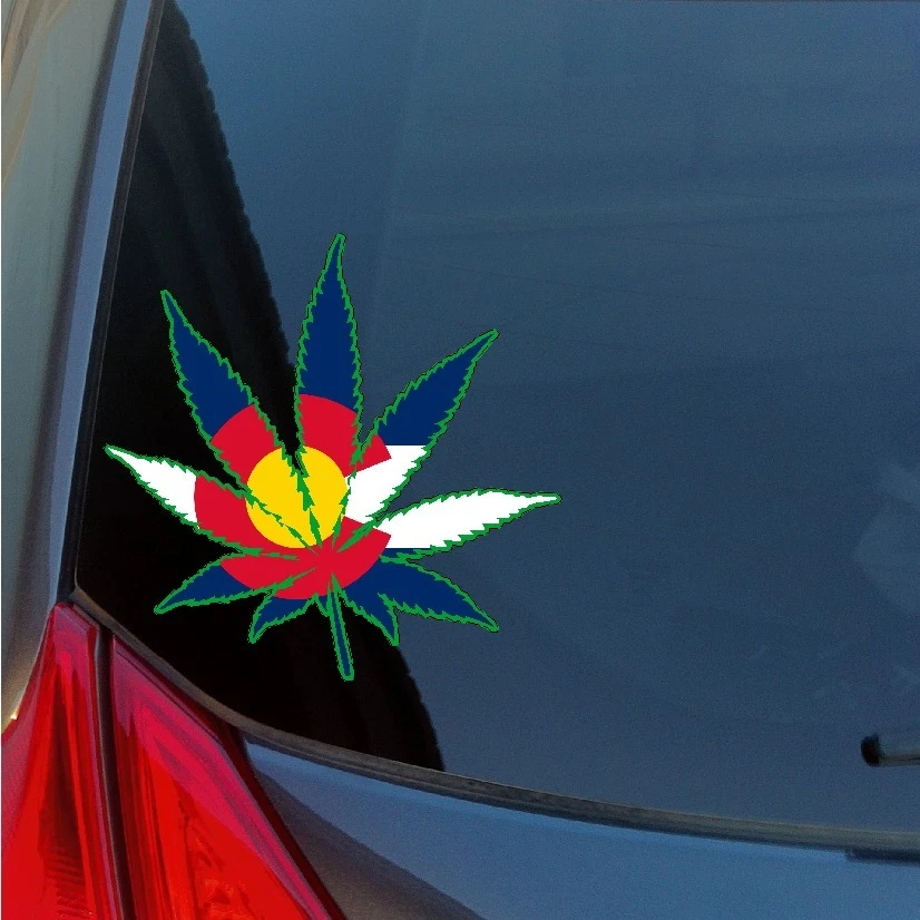 Colorado Flag With Pot Leaf