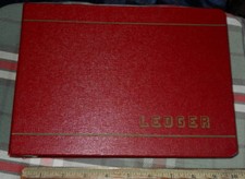 Vintage Red National Accounting Book Post Binder 94-543 - Ledger Paper ...