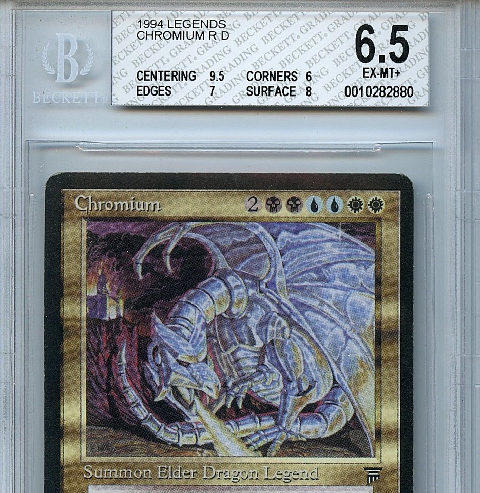 MTG Legends Chromium BGS 6.5 EX-MT+ with 9.5 centering WOTC card 2880 ...