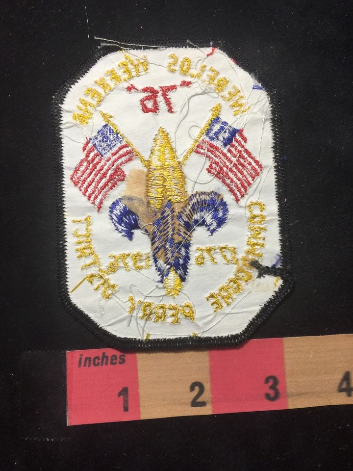 Vtg WEBELOS WEEKEND 1976 COMMODORE PERRY DISTRICT Boy Scouts Patch C87T ...