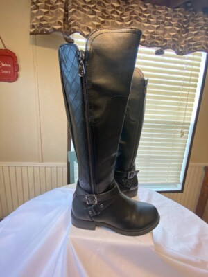 G by Guess Wide Calf Riding Boots Black Women Size 6.5 | eBay