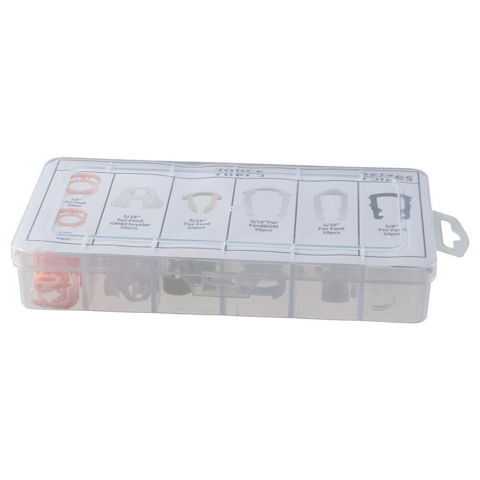70Pcs Nylon Fuel Line Retaining Clip Fuel Line Retainer Clip Assortment ...