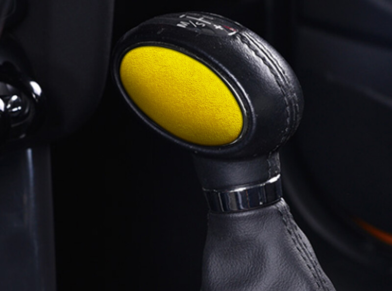 For Mini Cooper Countryman F60 Yellow Suede Gear Shift Knob Shifter ...