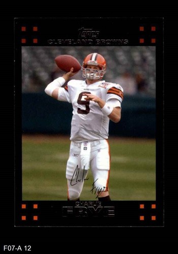 2007 Topps #12 Charlie Frye Browns-FB Akron 8 - NM/MT | eBay