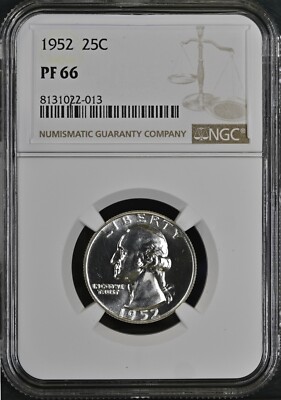 1952 Washington Quarter NGC PF66 Silver Proof Coin 25C | eBay