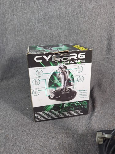 Saitek Cyborg Graphite PC Joystick Game Controller USB Flight Stick | eBay
