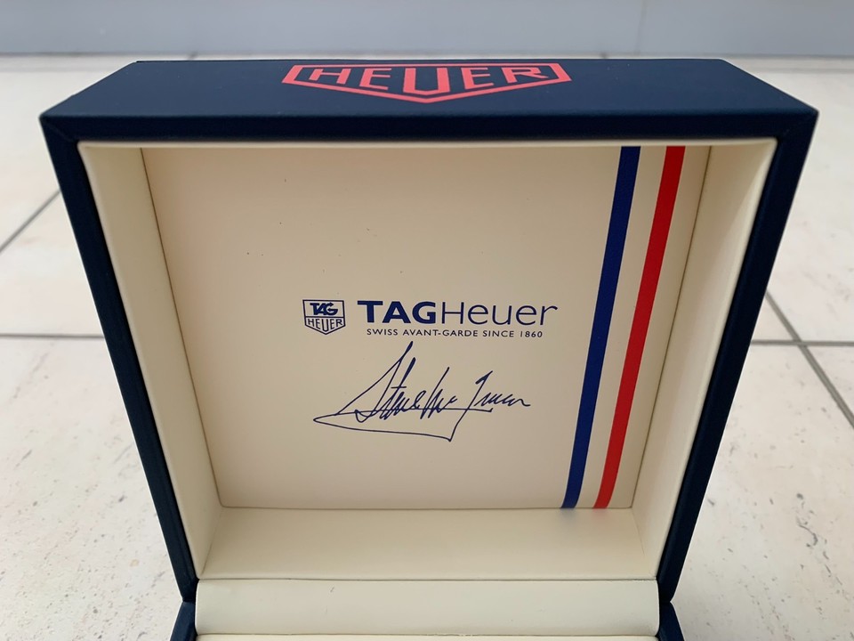 Tag Heuer Monaco Steve McQueen Watch Box Navy Blue Red For CAW211P ...