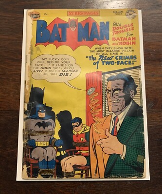 🪙 🟨 Batman #68 1952 DC Comics Golden Age Two-Face Win Mortimer Cover 🟩 ...