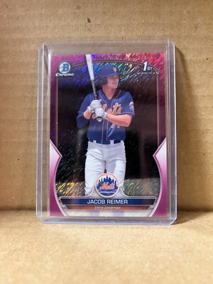 Jacob Reimer 2023 Bowman Chrome Fuchsia Shimmer Refractor #BCP-181 183/ ...