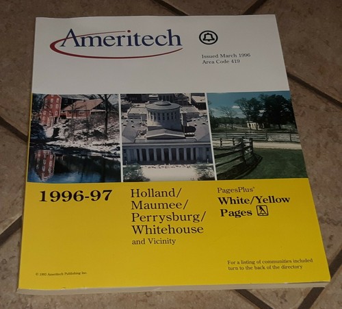 1996 1997 HOLLAND MAUMEE PERRYSBURG WHITEHOUSE OHIO CITY PHONE BOOK ...