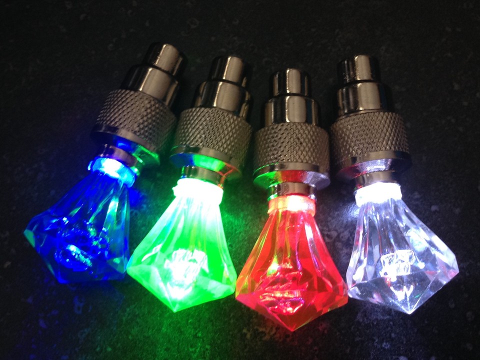 (1) LED Valve CAP Bike Bicycle Wheel Stem tire Motion el Neon Light FOR ...