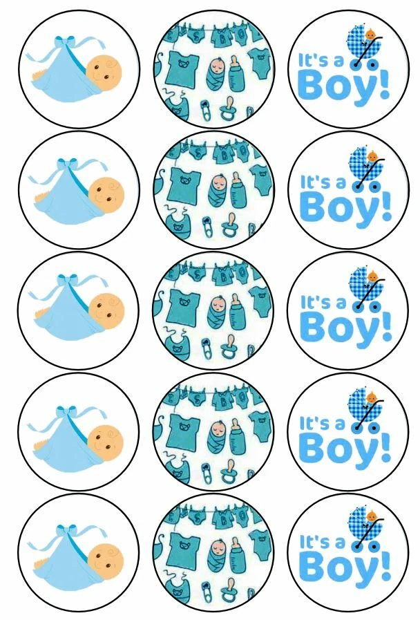 Baby Boy Cupcake Toppers