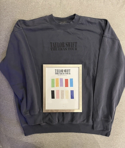 Taylor Swift Eras Tour Blue Crewneck - large Size - Official Tour ...