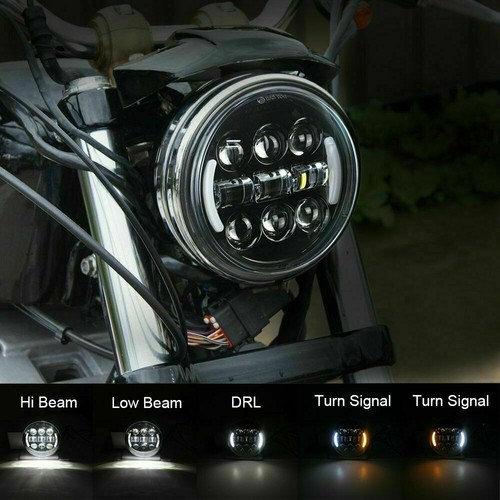 5.75" LED Headlight Projector Fits Harley Davidson Street XG500 Dyna ...