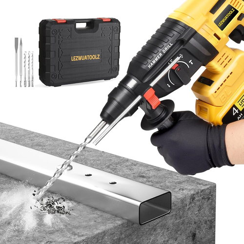 7/8" Rotary Hammer Drill Compatible with Dewalt 20V MAX Battery ...