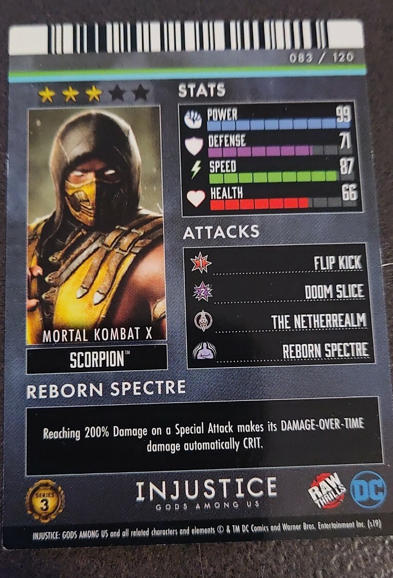 Injustice Scorpion Card