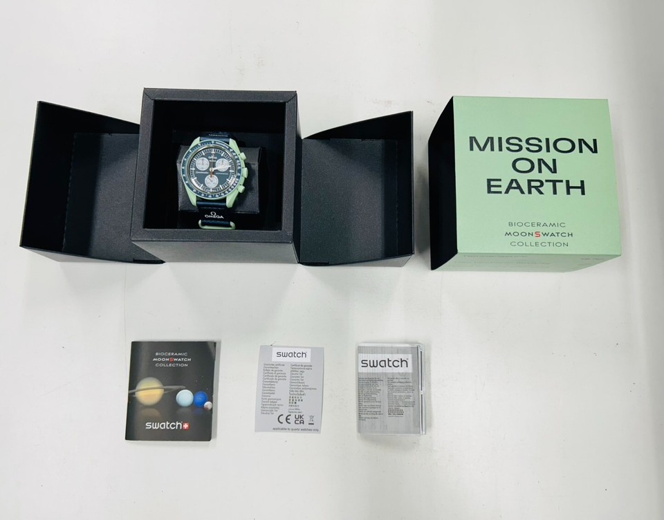 Omega x Swatch Speedmaster Mission On Earth SO33G100 Excellent++ A3085 ...